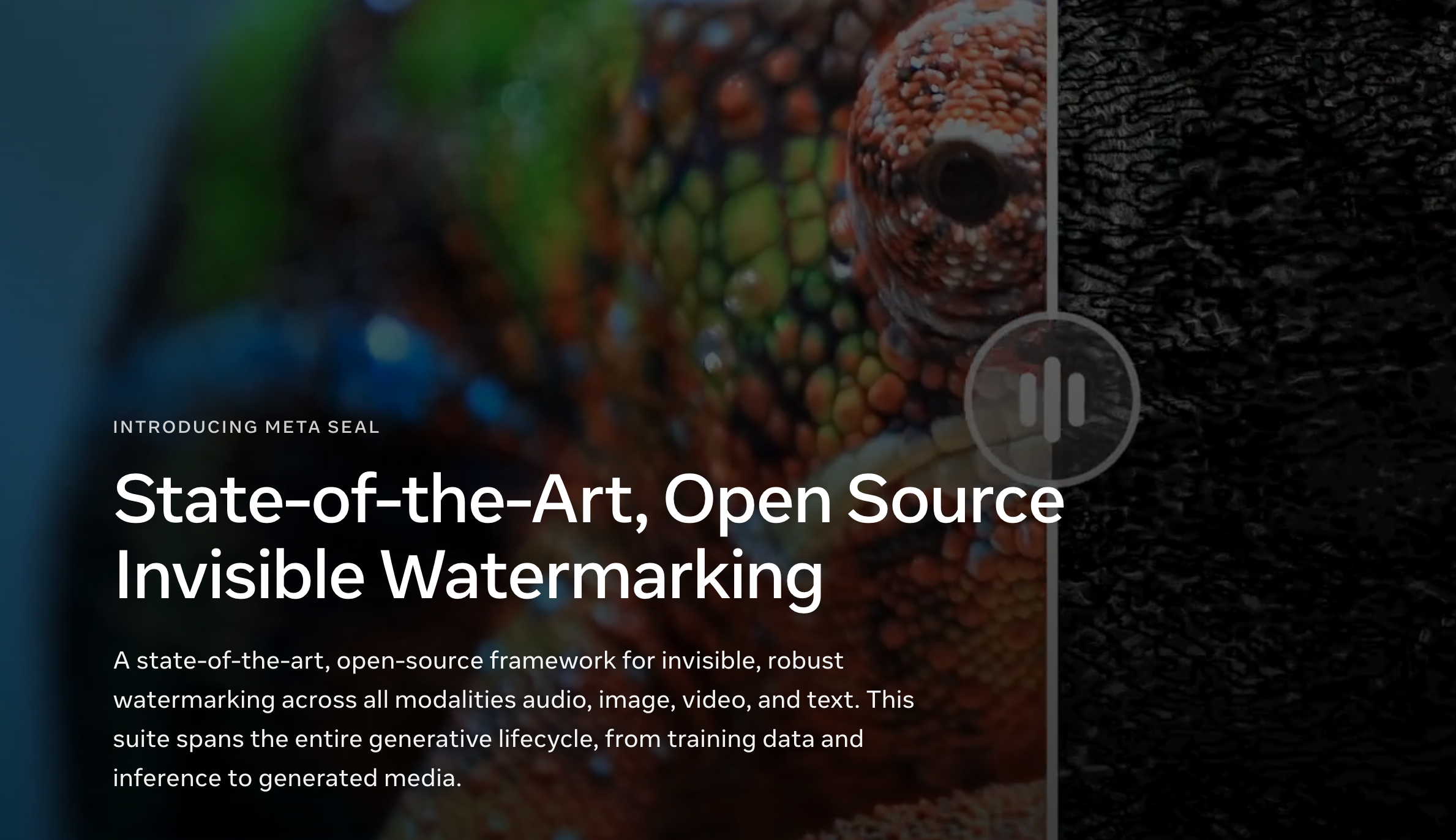 Meta Seal - State-of-the-Art Open Source AI Watermarking